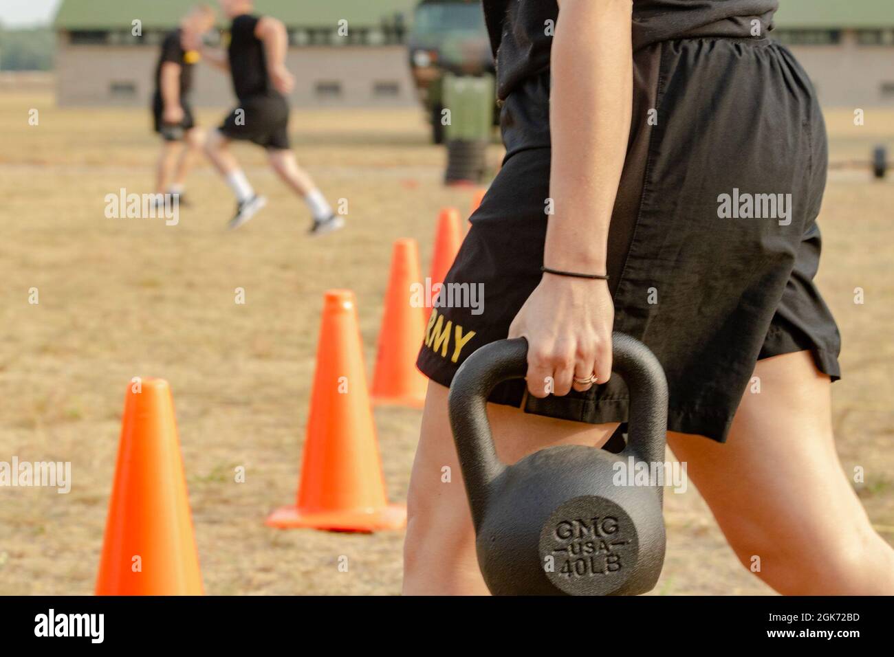 Soldiers from 1-125 Field Artillery, participate in the sprint-drag ...