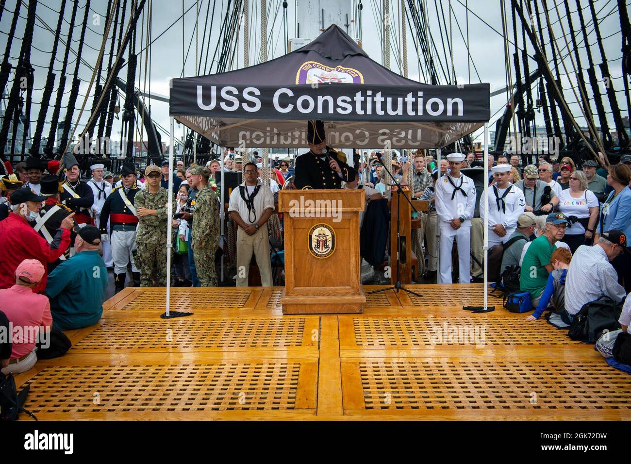 BOSTON (August 20, 2021) Cmdr. John Benda, Commanding Officer of USS ...