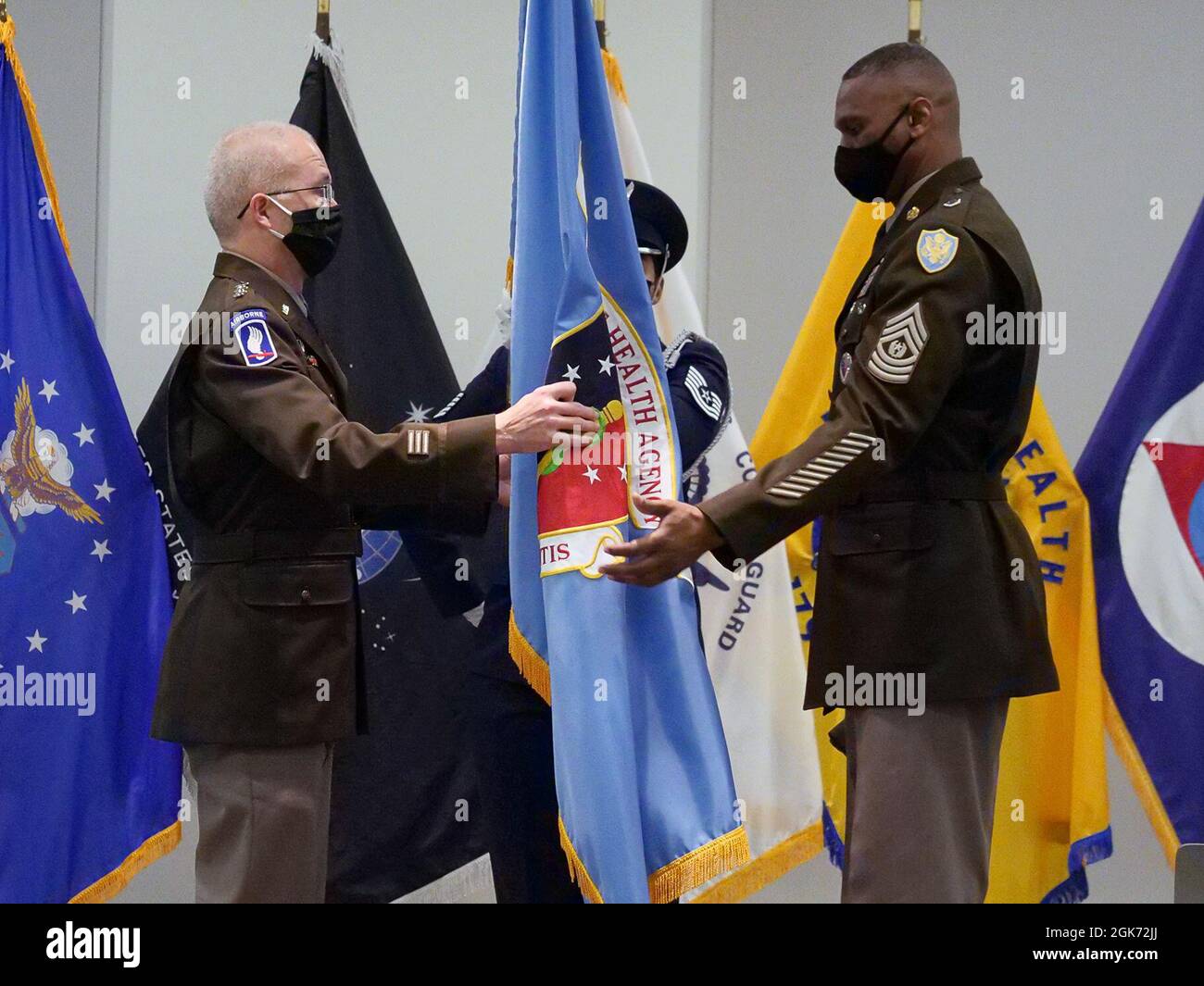 20 AUG DHA Reflagging & Repatching Ceremony #10 Stock Photo - Alamy