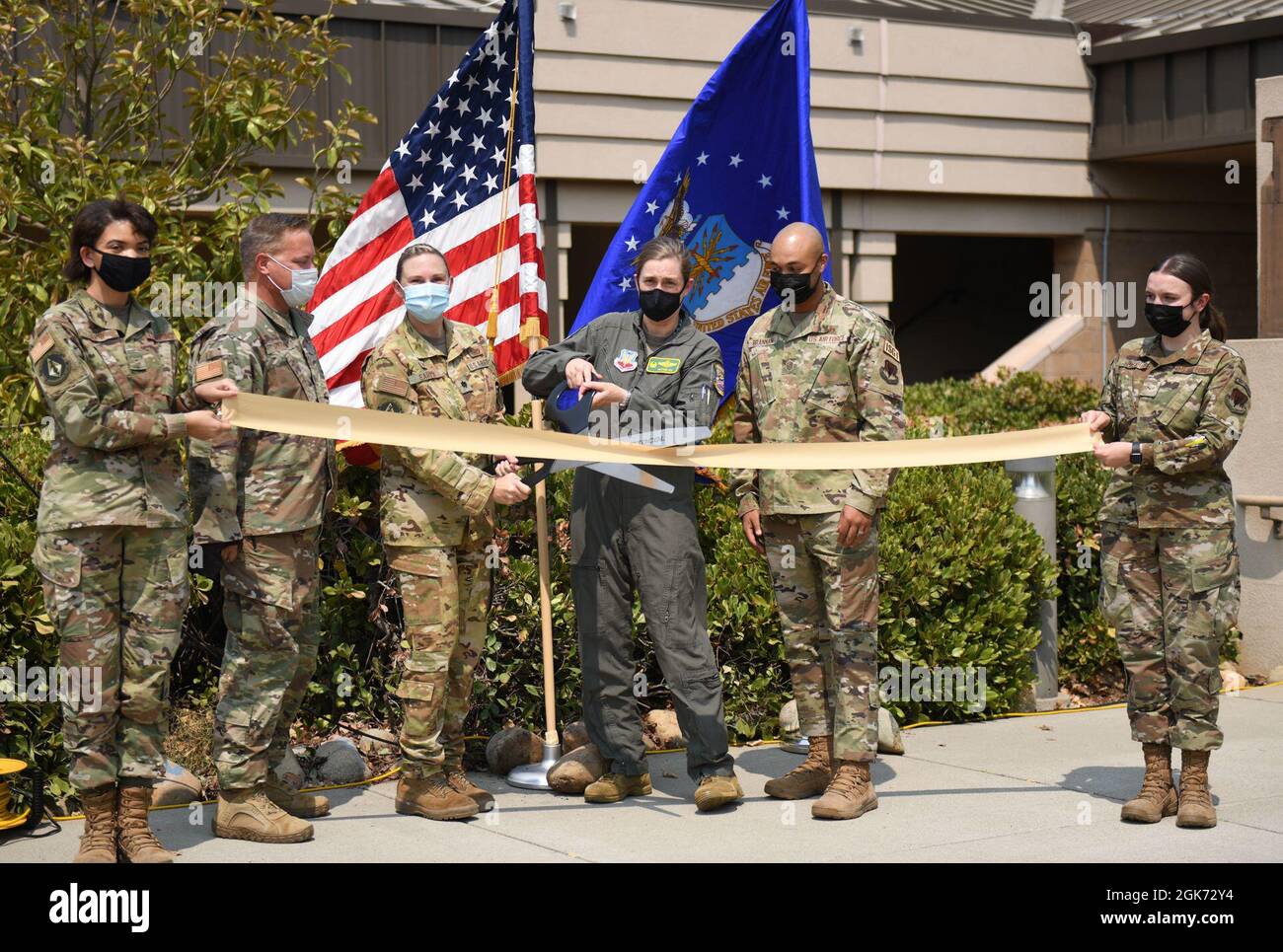Col. Heather Fox, 9th Reconnaissance Wing commander and Lt. Col. Alisha ...
