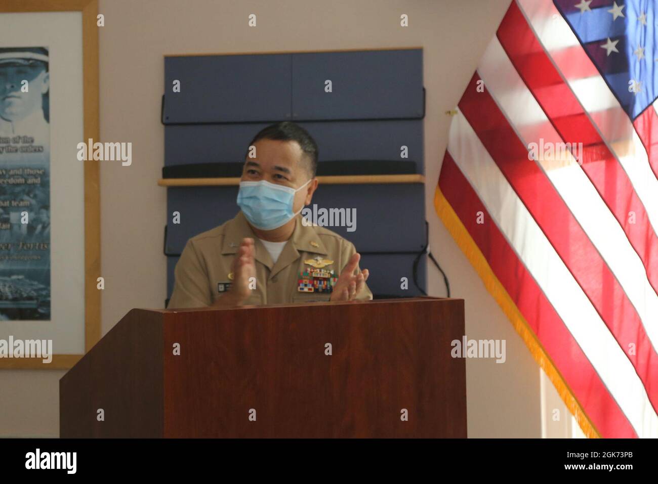 Capt. Romeo Tizon, Jr. speaking at the Navy Medicine Readiness and ...