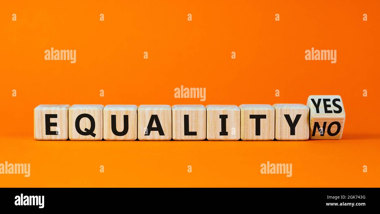 Equality symbol. Turned a wooden cube and changed words 'equality no ...