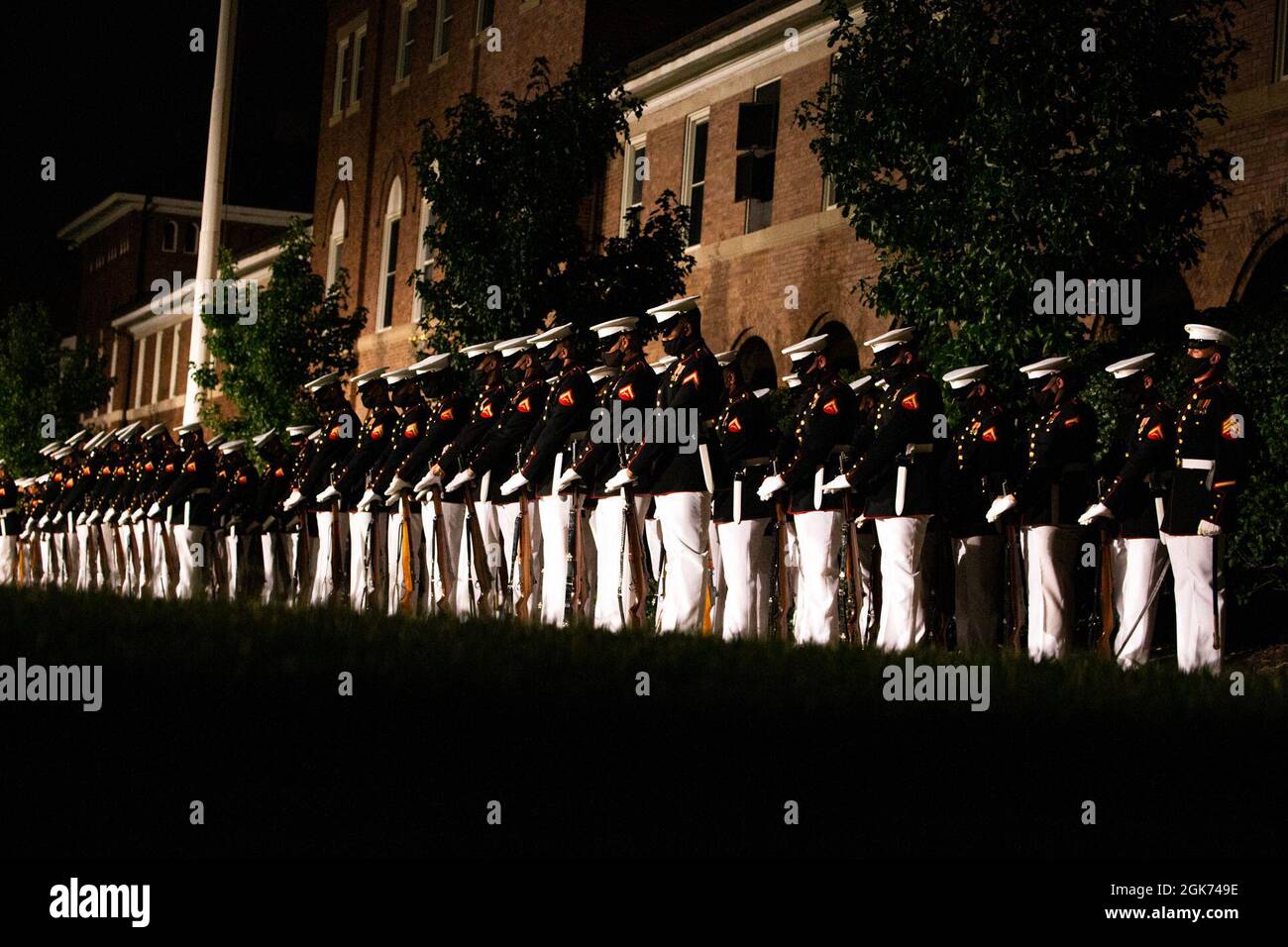 Marines with Marine Barracks Washington “fix bayonets” during the ...