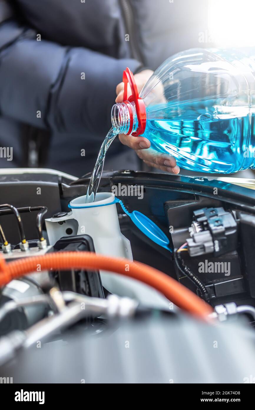 Car windshield water tank hi-res stock photography and images - Alamy