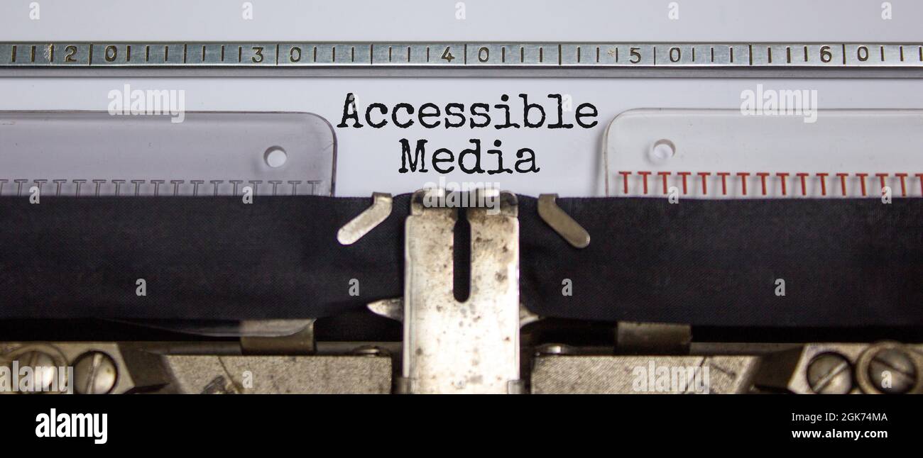 Accessibility and accessible media symbol. Concept words 'Accessible ...