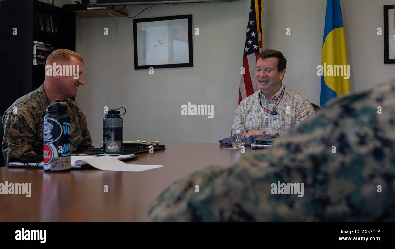 U.S. Marine Corps Lt. Col. Jason Reukema, the commanding officer for ...