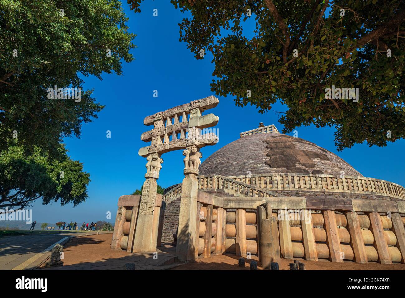 Sanchi Stupa is a Buddhist complex, famous for its Great Stupa, on a ...