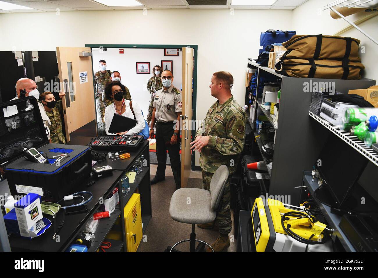 An Airman assigned to the Ohio Air National Guard's 178th Wing briefs ...