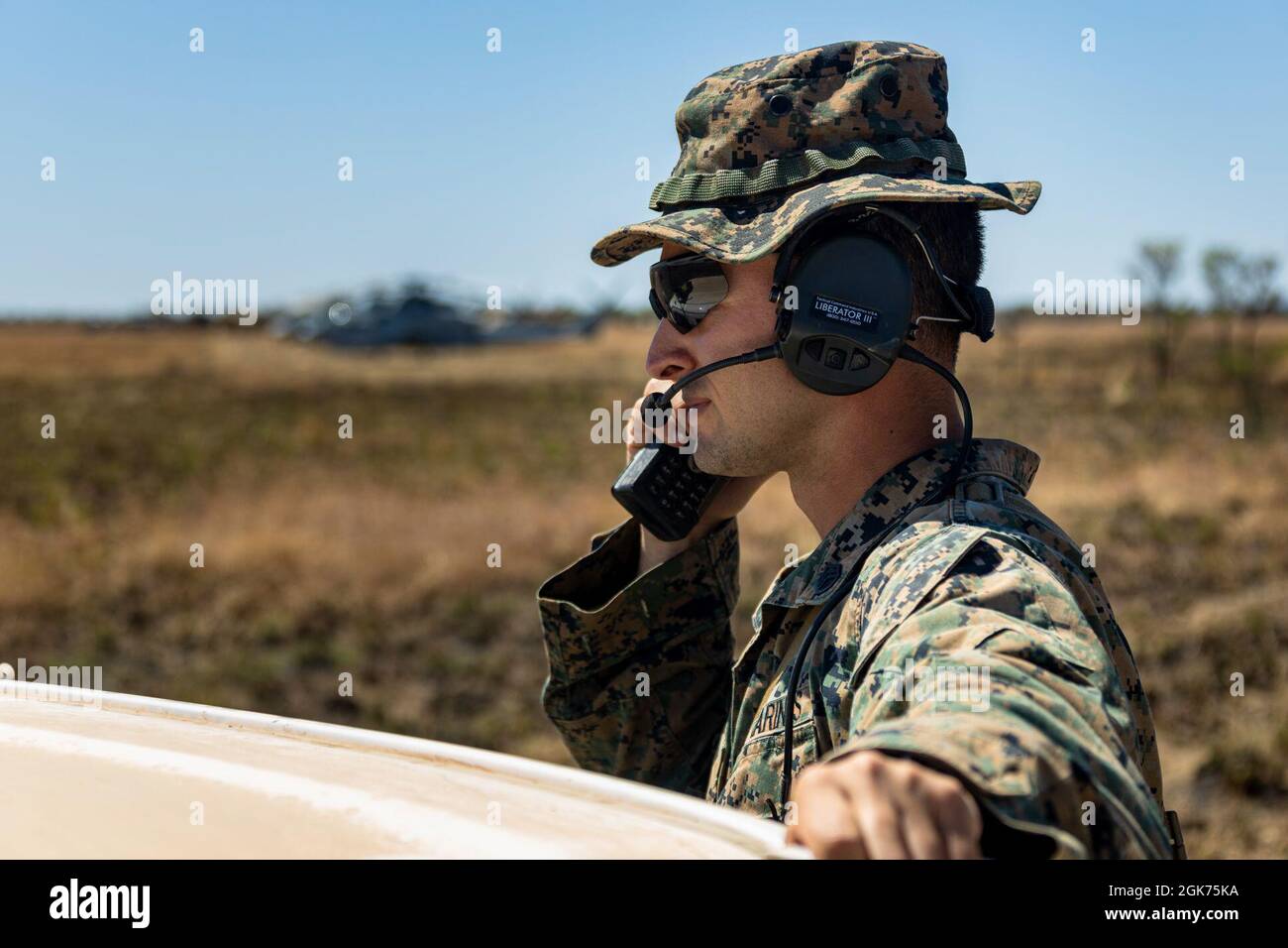 U.S. Marine Corps Staff Sgt. Benjamin Dampier, an air traffic ...