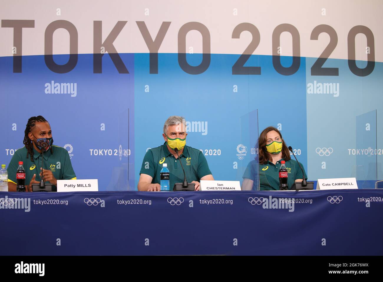 JULY 22nd, 2021 - TOKYO, JAPAN: (L-R) Patty MILLS, Ian CHESTERMAN and ...