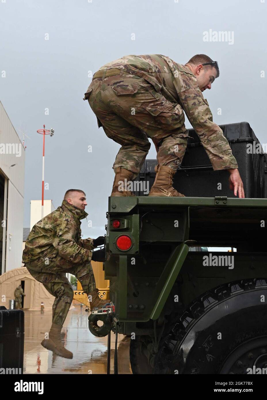 Airman 1st Class Christopher Botkin, left, Radio frequency Airman, and ...