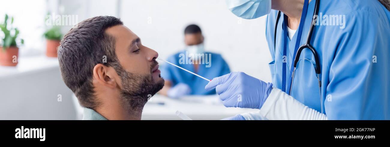 Healthcare nasal swab pcr hi-res stock photography and images - Alamy