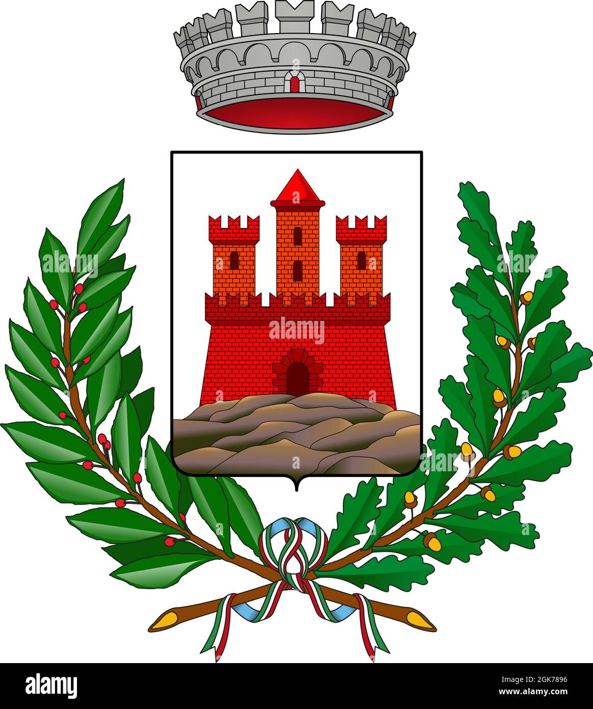 City of Fiumalbo, Modena, Italy, coat of arms of the municipality ...
