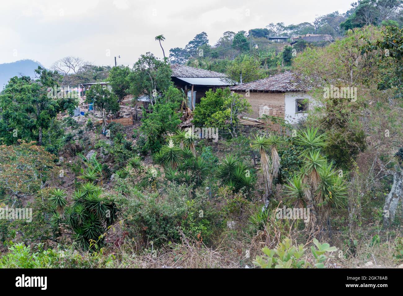 View of San Sebastian village, Honduras Stock Photo - Alamy
