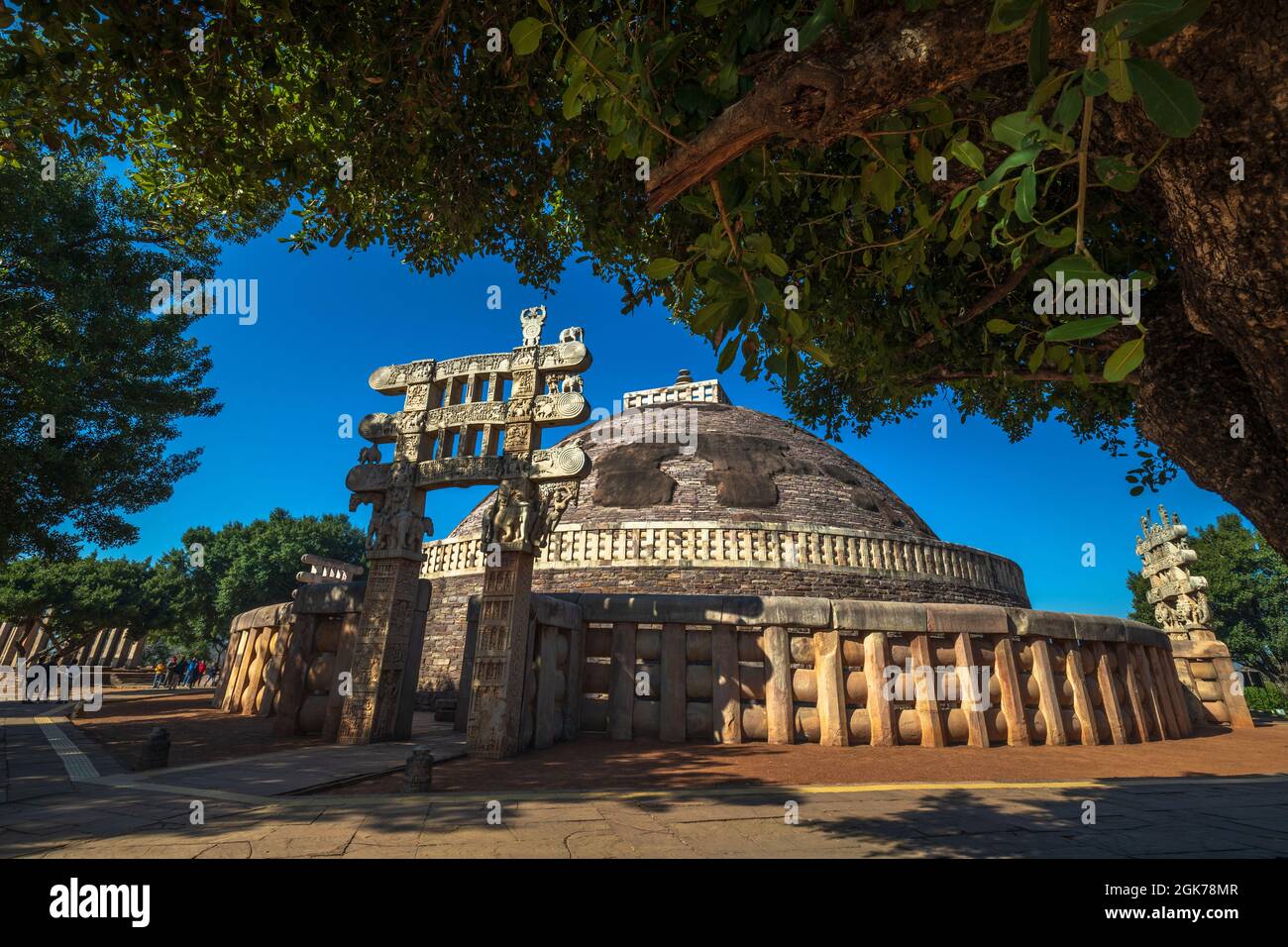 Sanchi Stupa is a Buddhist complex, famous for its Great Stupa, on a ...