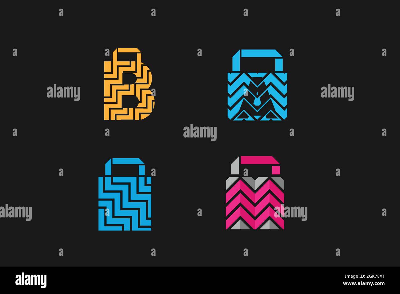 set of vector logo design element, usable logo for online store ...