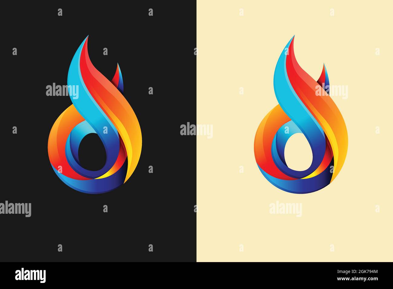 Fire Flame Logo design vector template droplet shape. Red drop Logotype ...