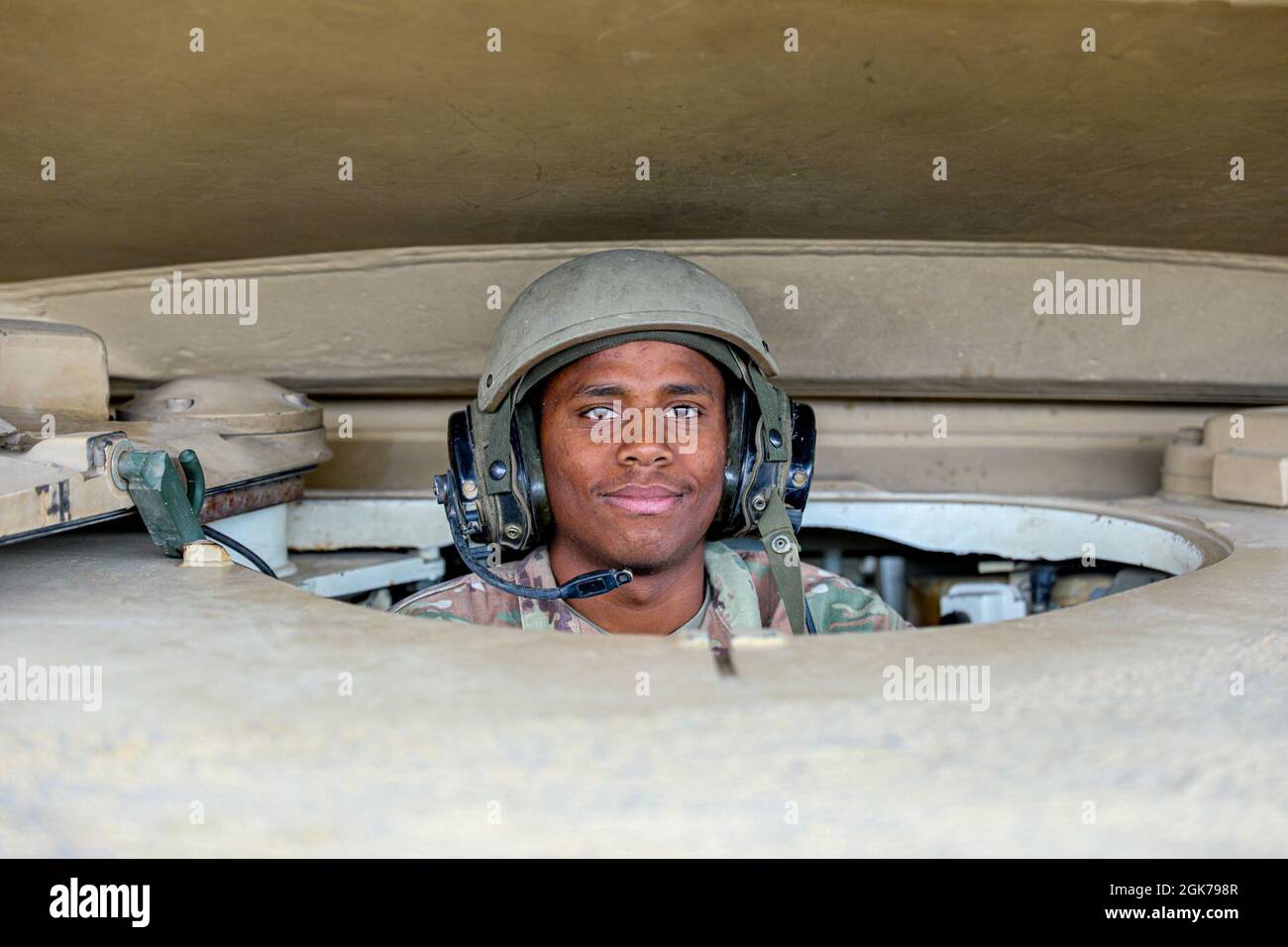 Pfc. Daryl Henderson, an M1 armor crewman with Alpha Company, 2nd ...