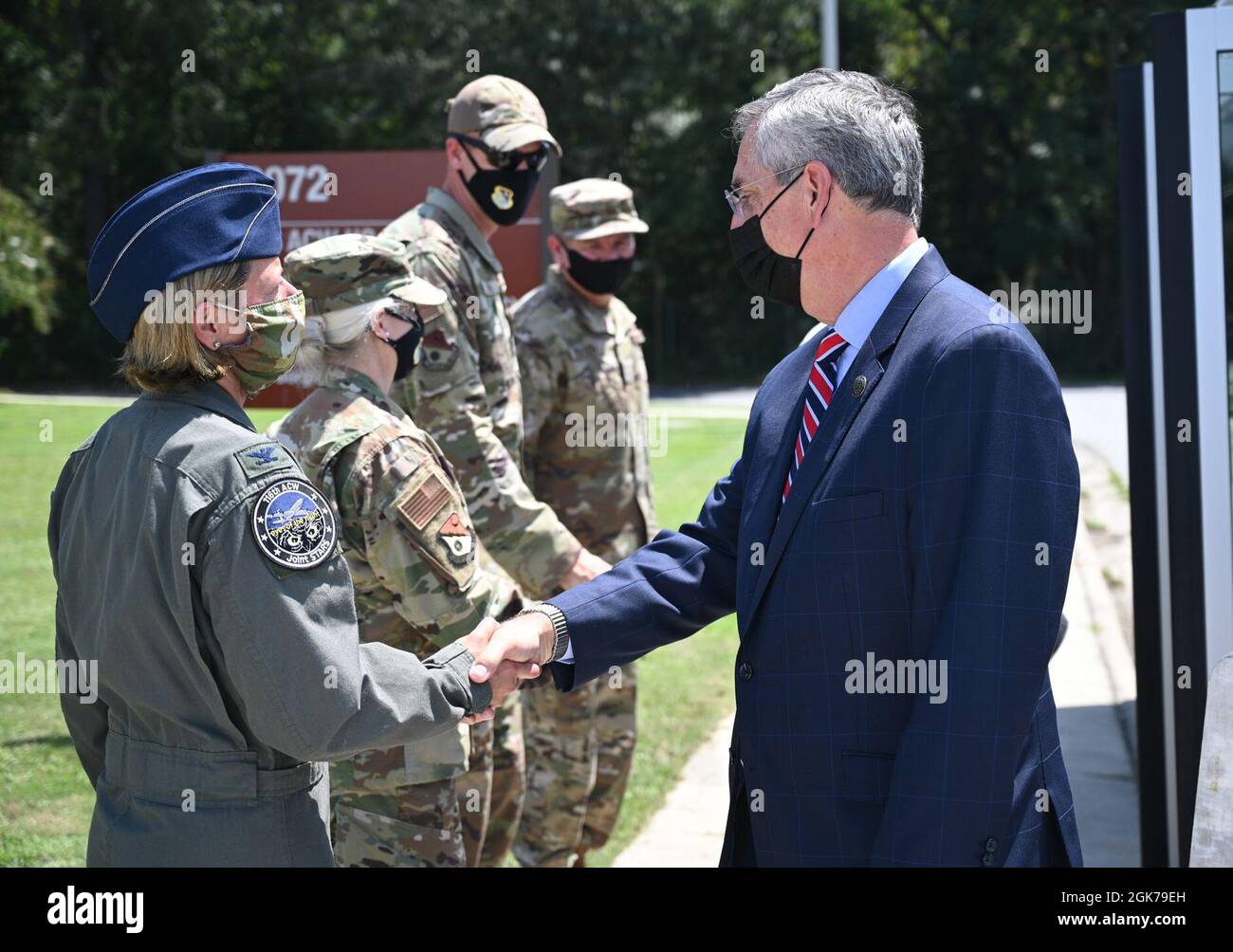 U.S. Air Force Col. Amy Holbeck, commander, 116th Air Control Wing ...