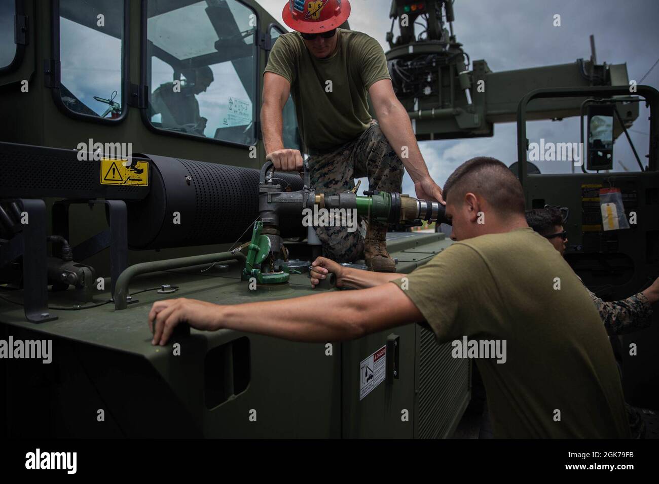 U.S. Marine LCpl. William South (Left) and LCpl. Jesse Crosthwaite ...