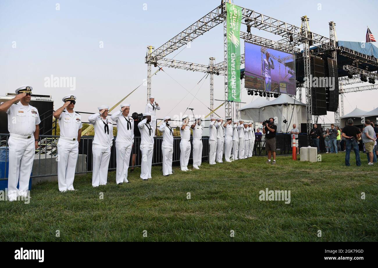 Sailors render honors during the National Anthem at the Western Idaho ...