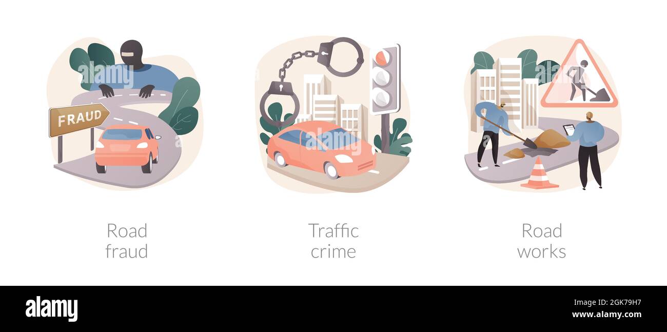 Road safety abstract concept vector illustrations Stock Vector Image ...