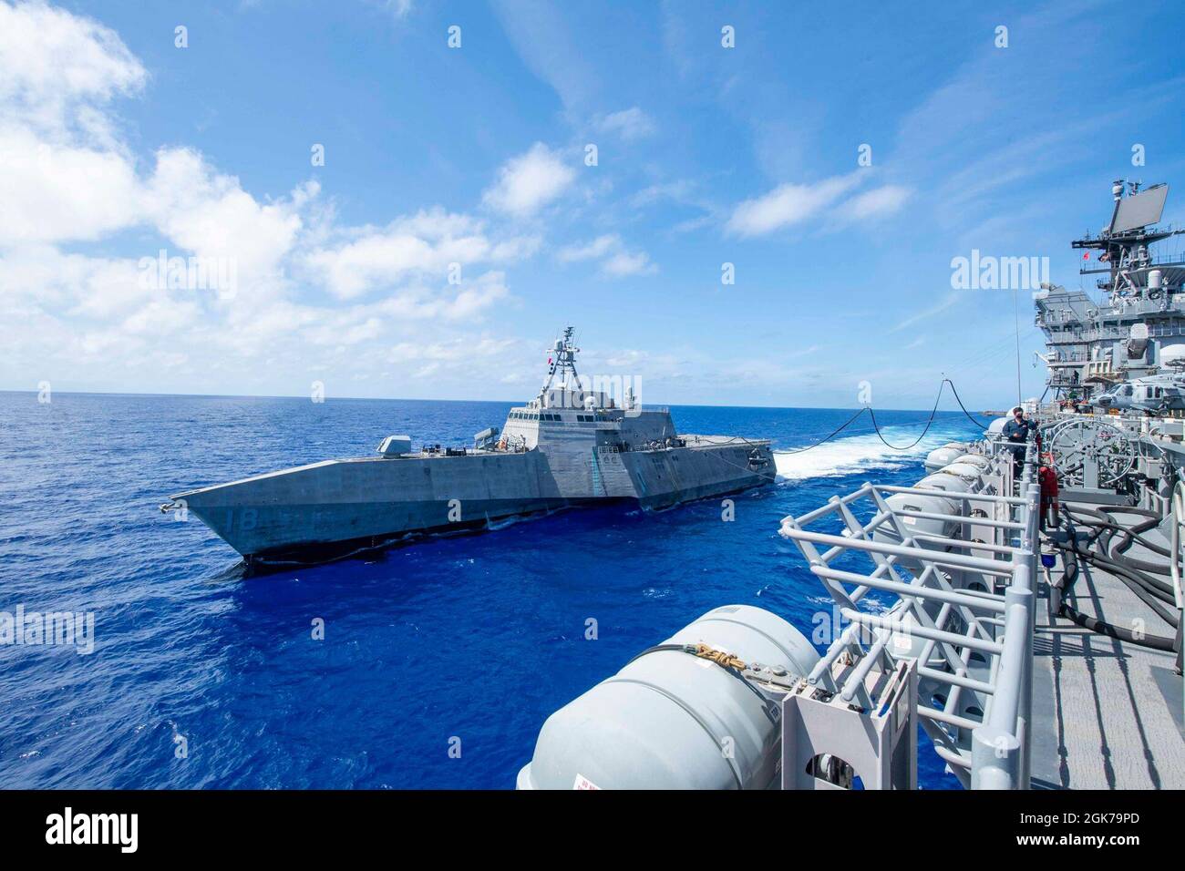 PHILIPPINE SEA (Aug. 23, 2021) The littoral combat ship USS Charleston ...