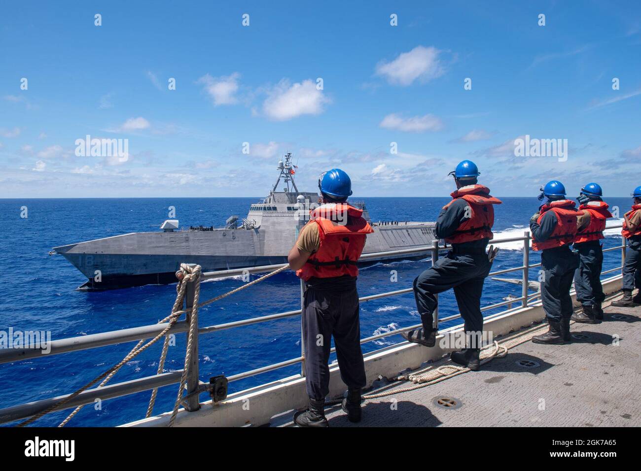PHILIPPINE SEA (Aug. 23, 2021) The littoral combat ship USS Charleston ...