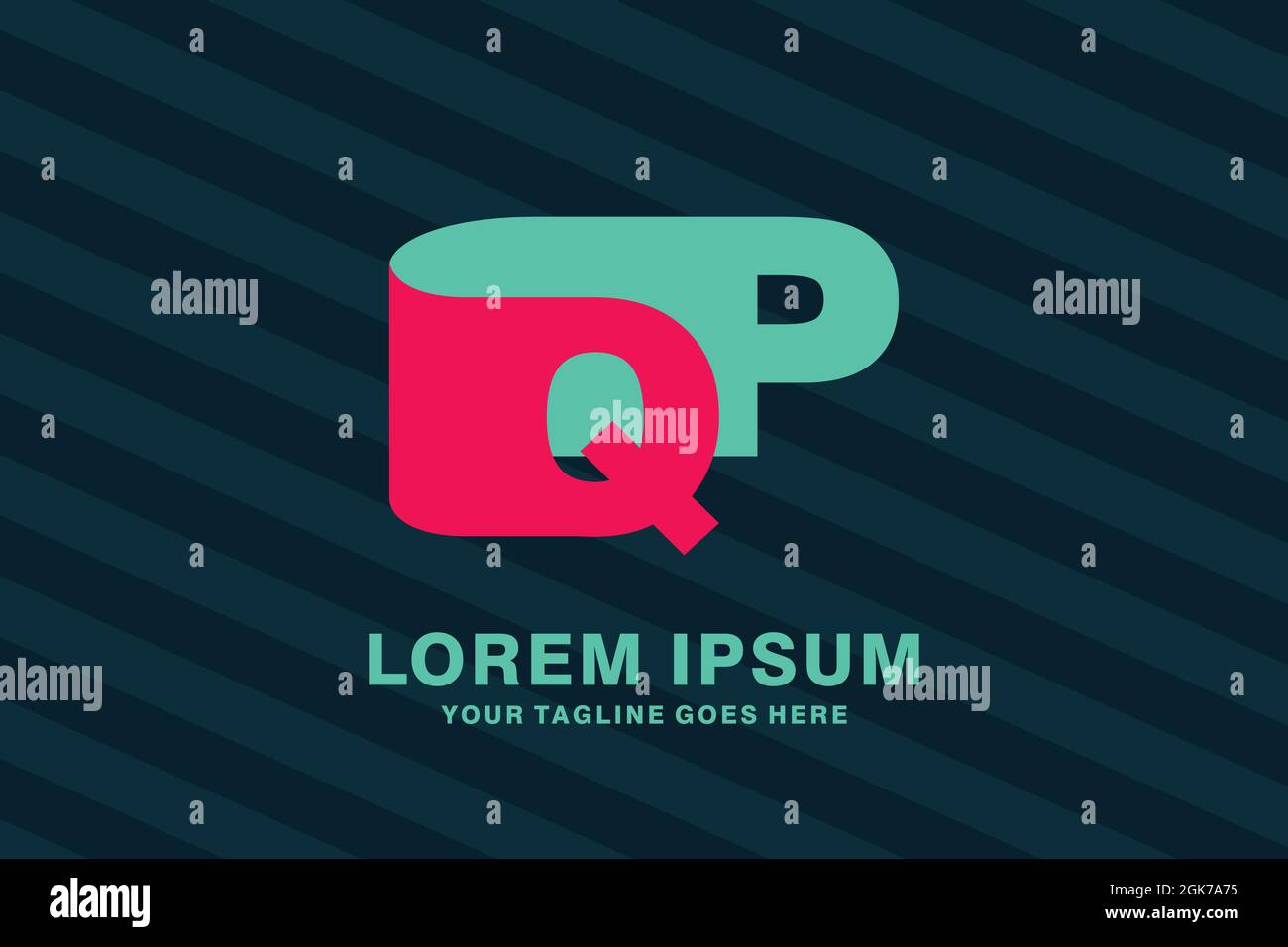 logotype combination letter Q and P monogram logo concept and letter ...