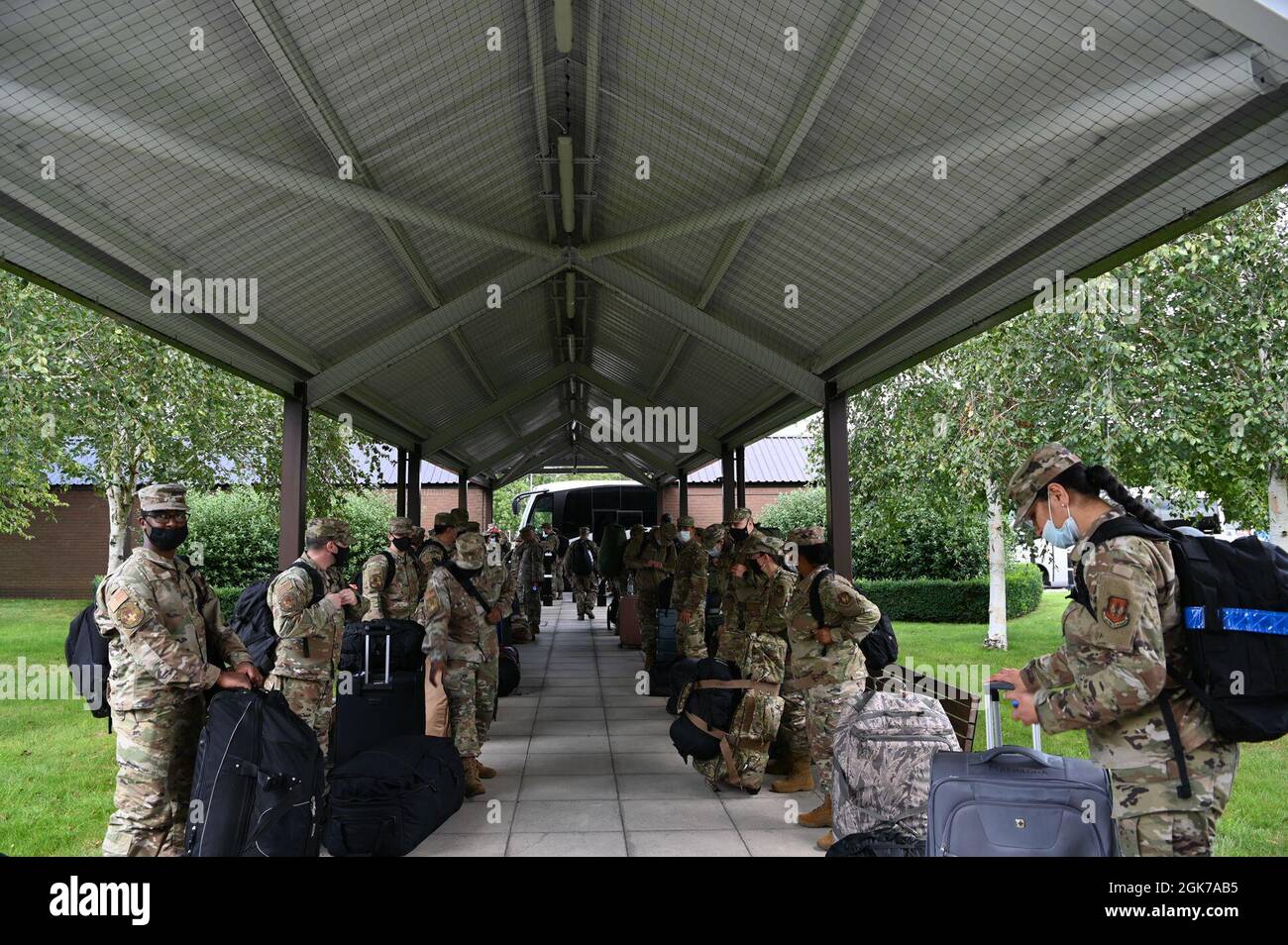 U.S. Air Force Airmen from the 48th Medical Group prepare to out ...
