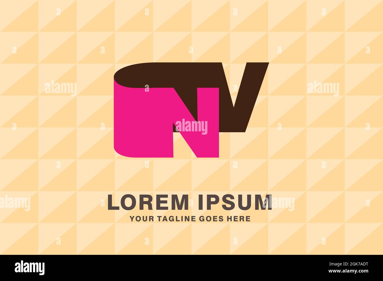 logotype combination letter N and V monogram logo concept and letter ...