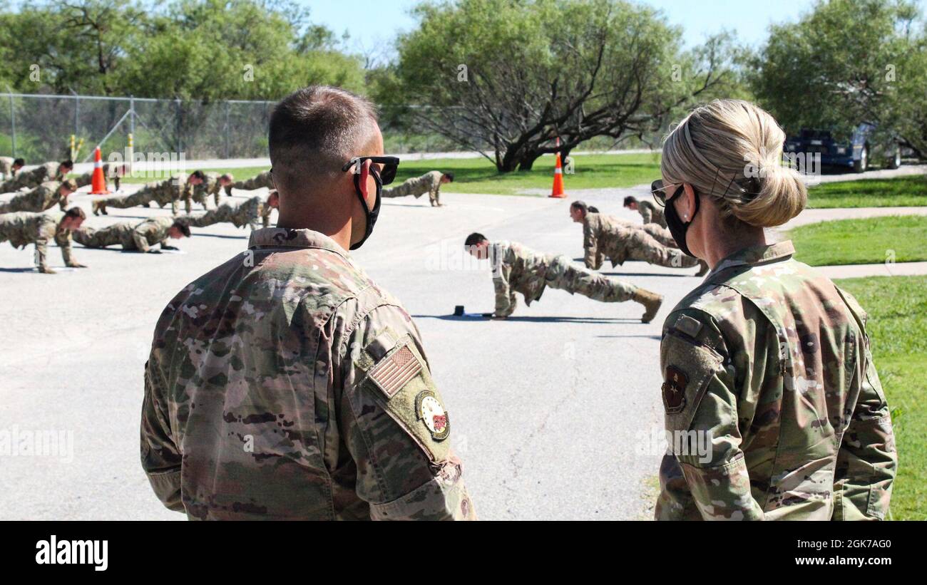 Senior Master Sgt. Steven Harris, left, briefs 2nd Air Force Commander ...
