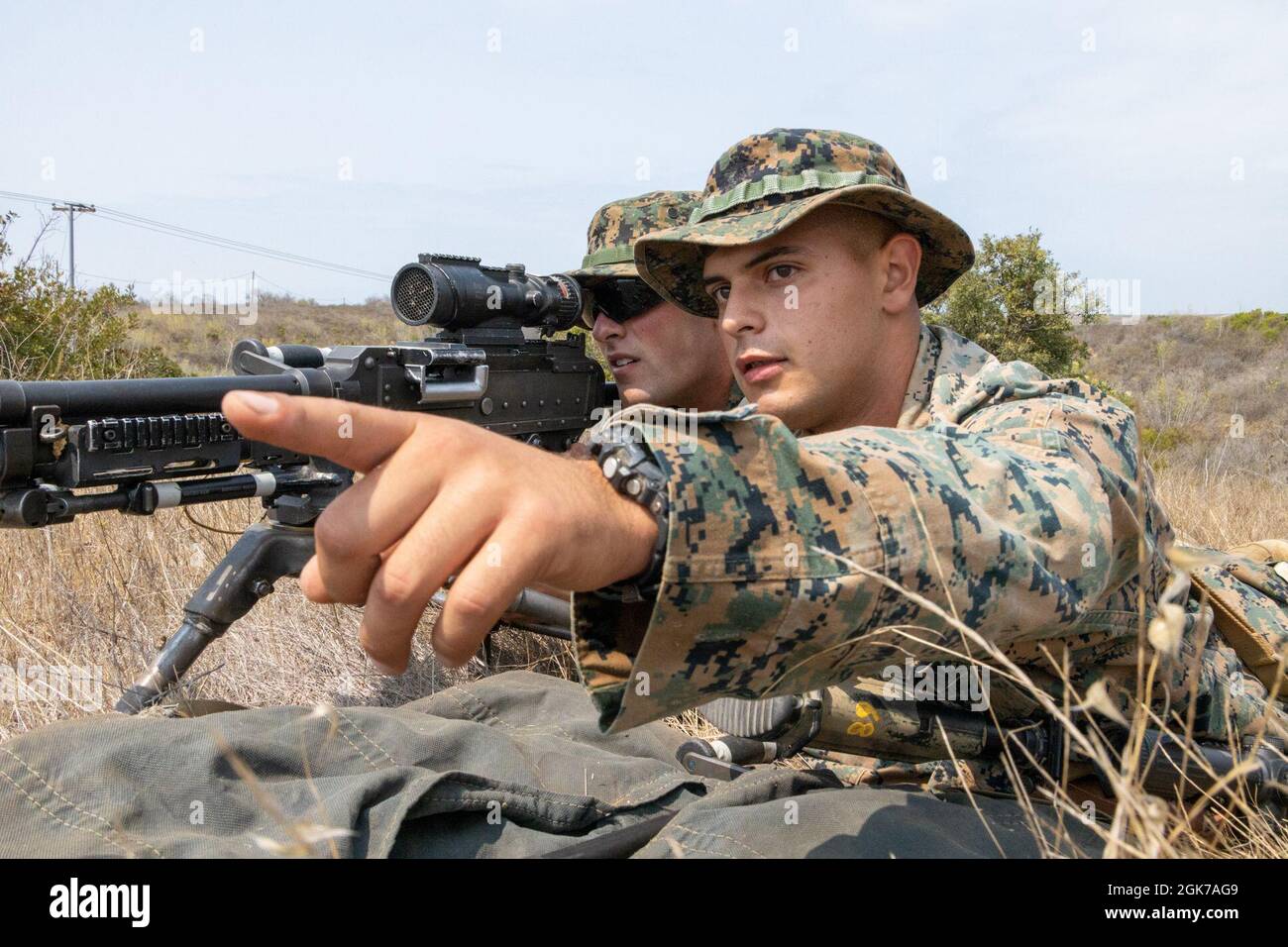 U.S. Marine Corps Pfc. Chad Bishop, a machine gunner 1st Battalion, 5th ...