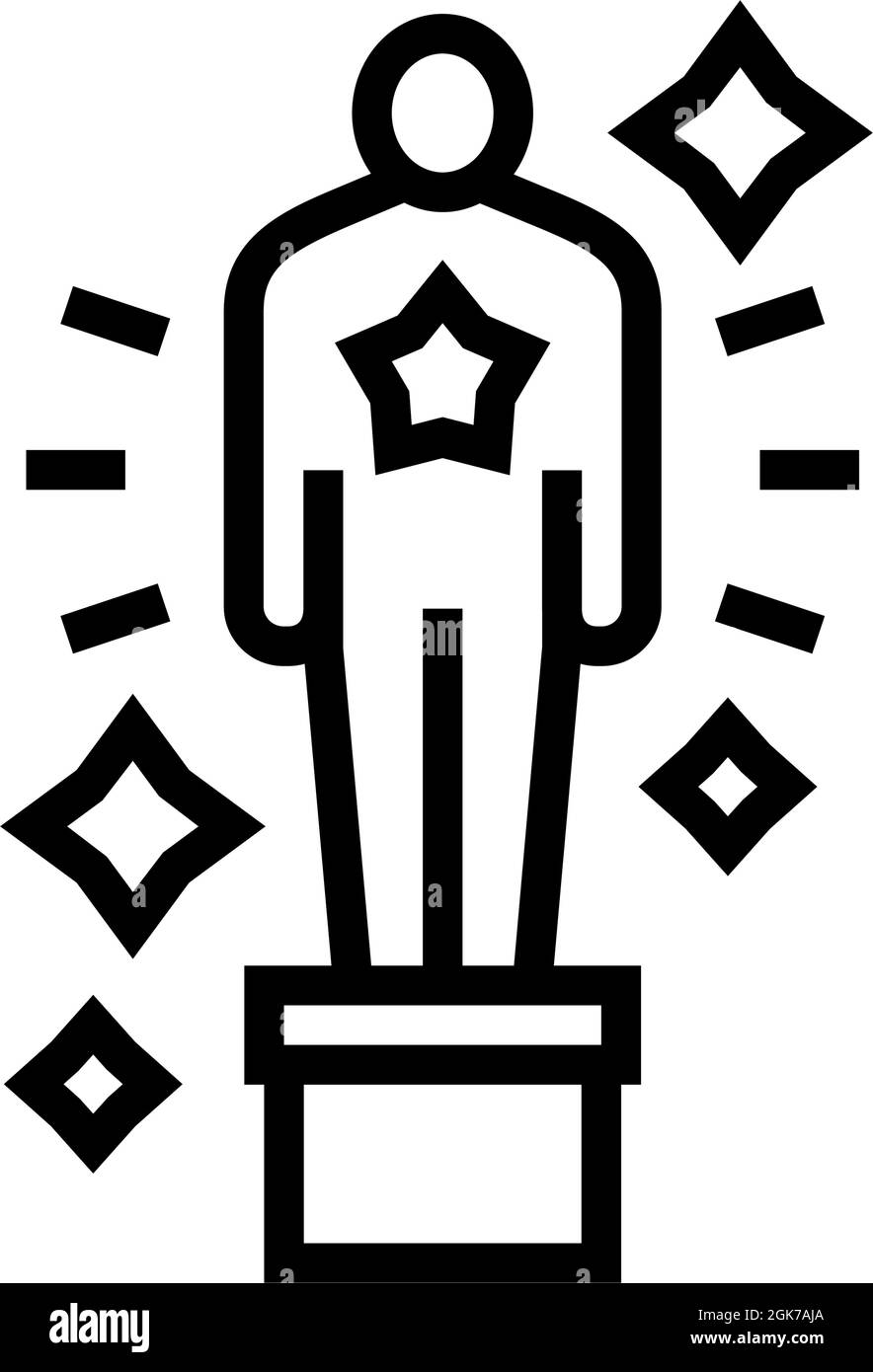 oscar award line icon vector illustration Stock Vector Image & Art - Alamy
