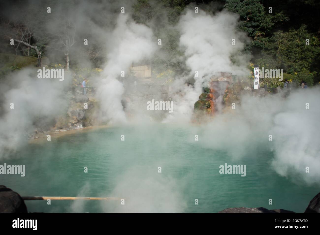 Geothermal, steam, rising, from, one, of, the, many thermal pools, at ...