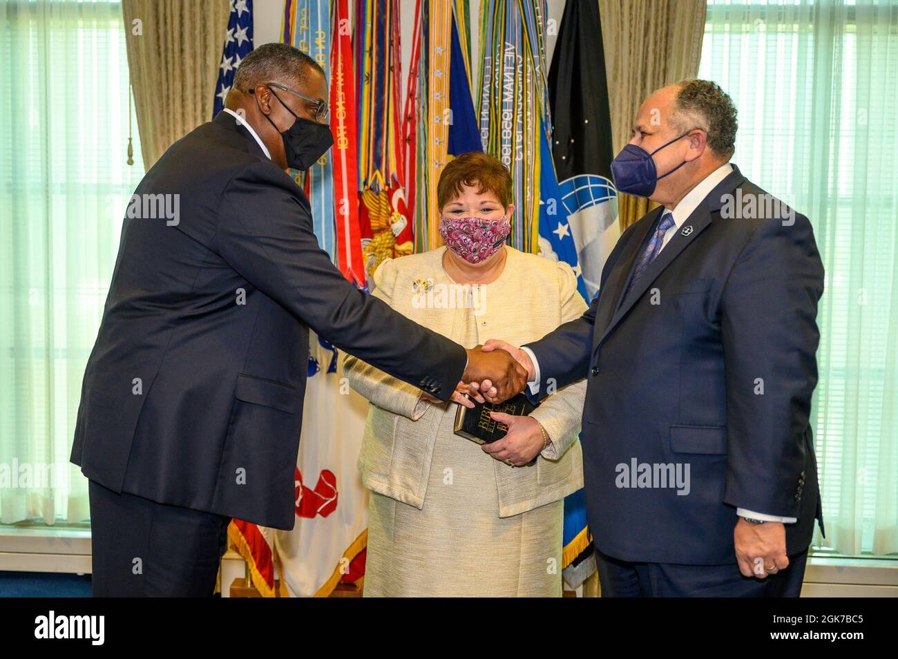 Secretary of Defense Lloyd J. Austin III swears in Carlos Del Toro as ...