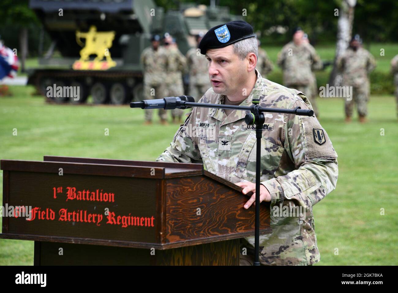 The 41st Field Artillery Brigade commander U.S. Army Col. Daniel G ...