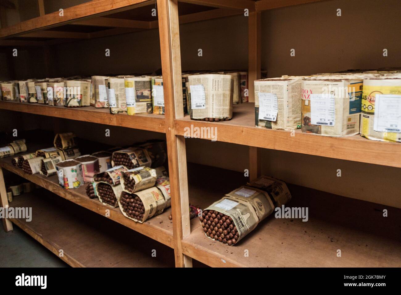 ESTELI, NICARAGUA - APRIL 21, 2016: Stored cigars at Tabacalera ...
