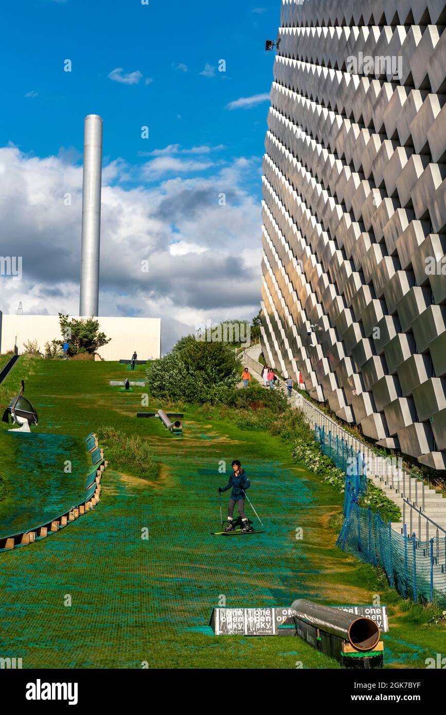 CopenHill, waste incineration plant and artificial ski slope, skiing ...