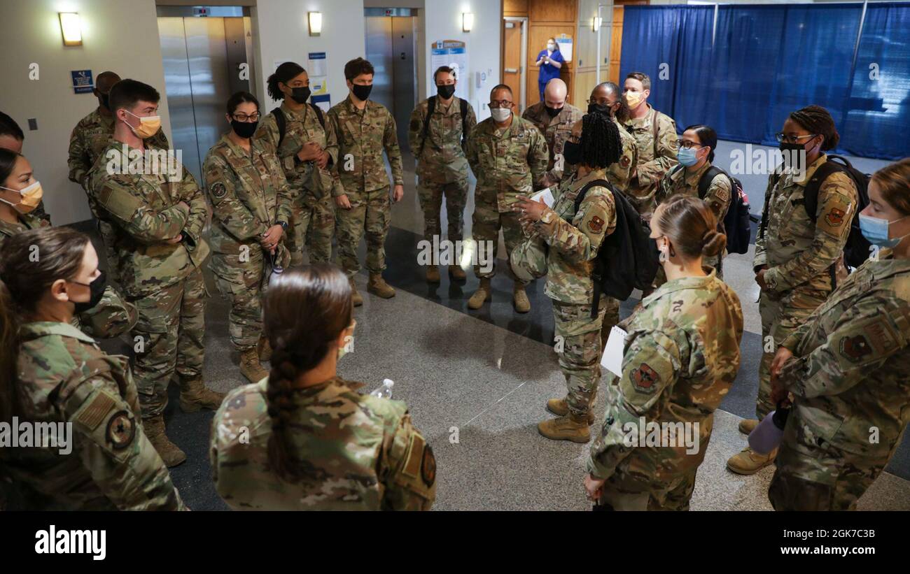 BATON ROUGE, La. — U.S. Air Force Lt. Col. Melissa Beasley, center ...
