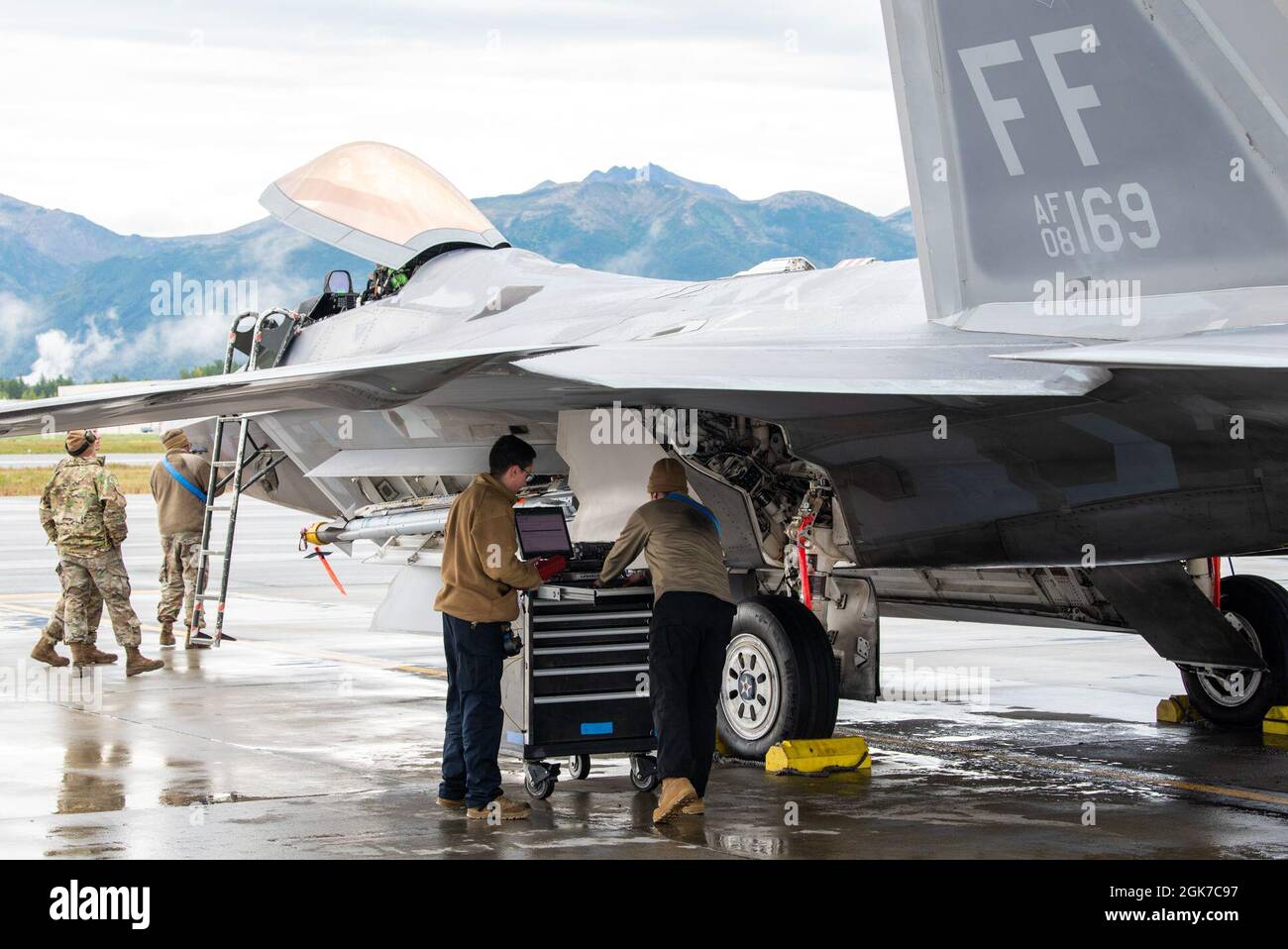 U.S. Airmen assigned to the 94th Fighter Squadron, Joint Base Langley ...
