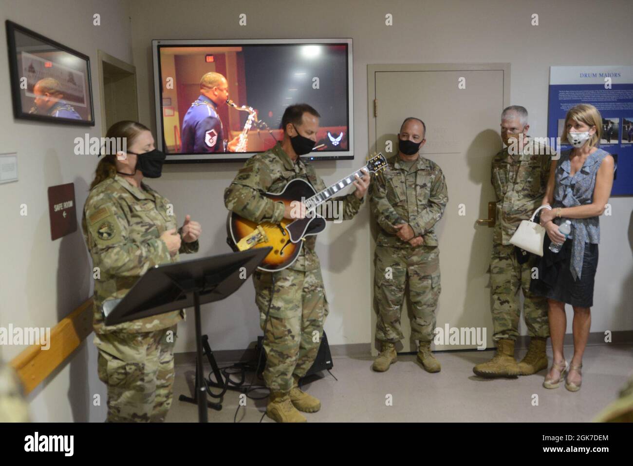 U.S. Air Force Master Sgt. Paige Wroble, left, and Senior Master Sgt ...