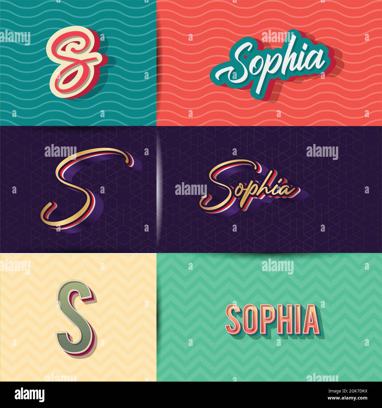 Sophia name design Stock Vector Images - Alamy