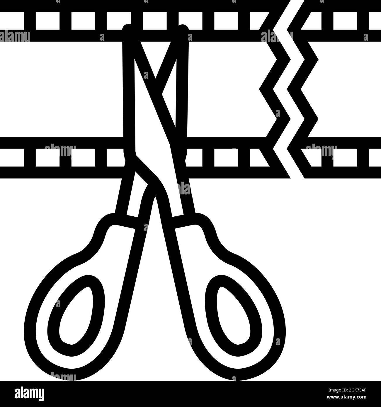 cropping video line icon vector illustration Stock Vector Image & Art ...