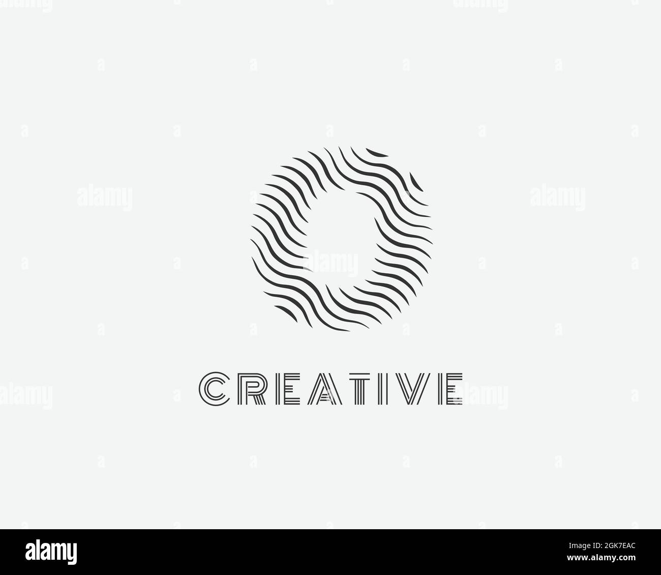Vector templates of abstract logotype wavy letter o logo designs Stock ...