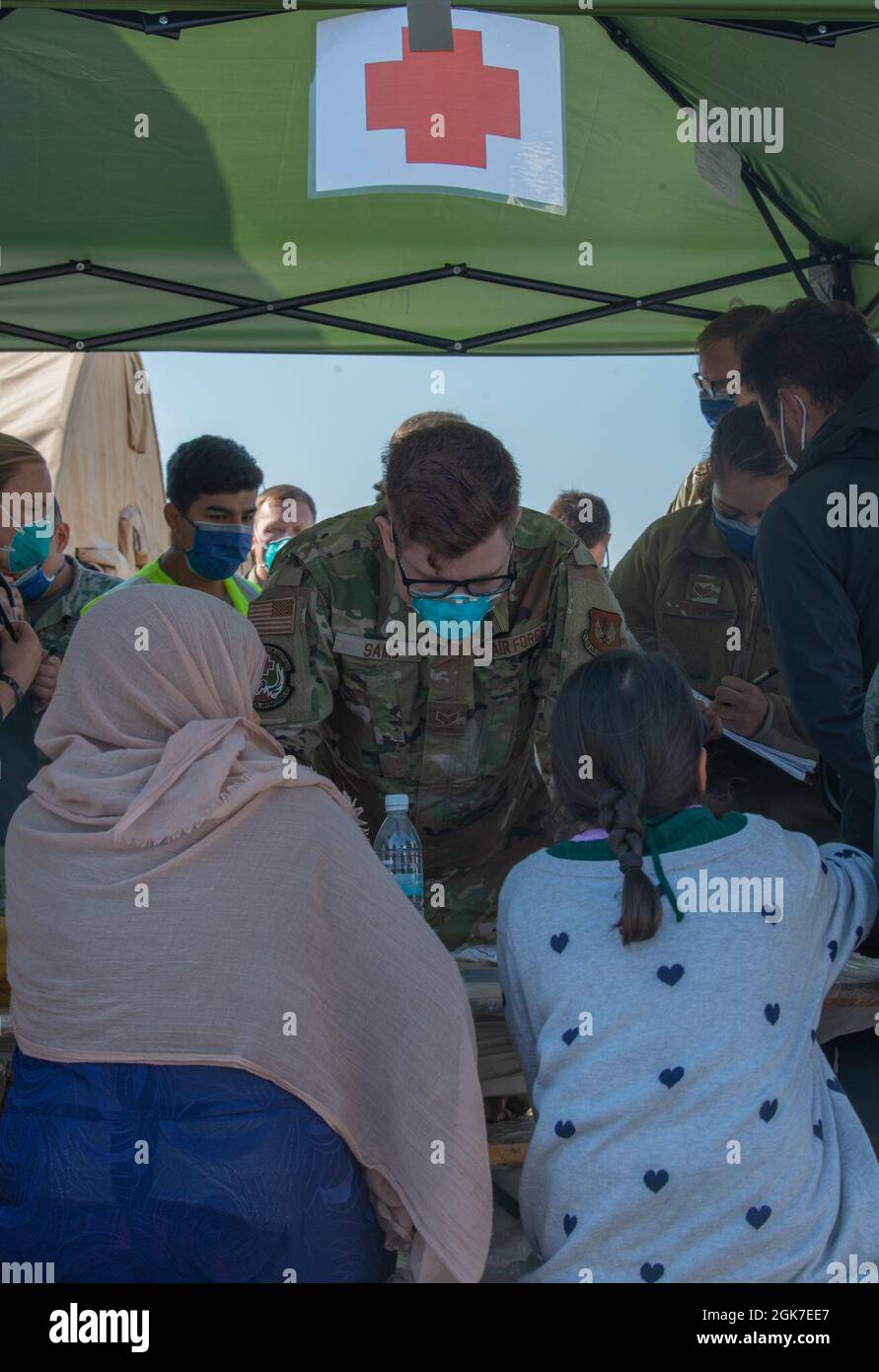 U.S. Air Force Senior Airman Connor Sams, 48th Medical Group, emergency ...