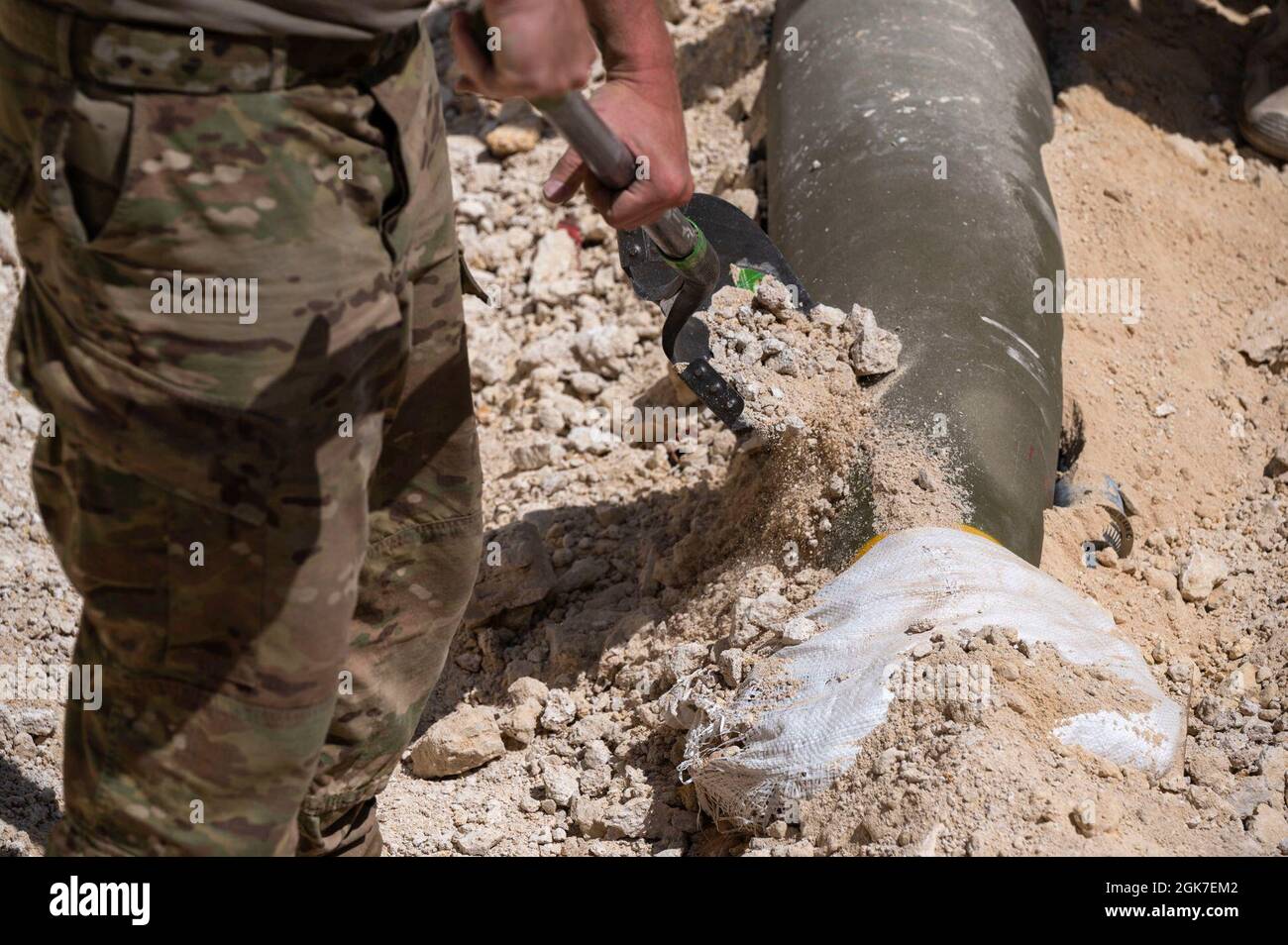 An Airman assigned to the 99th Civil Engineer Squadron explosive ...