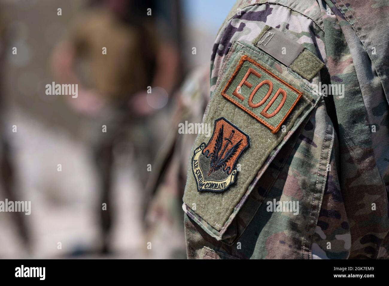 An Airman assigned to the 99th Civil Engineer Squadron explosive ...