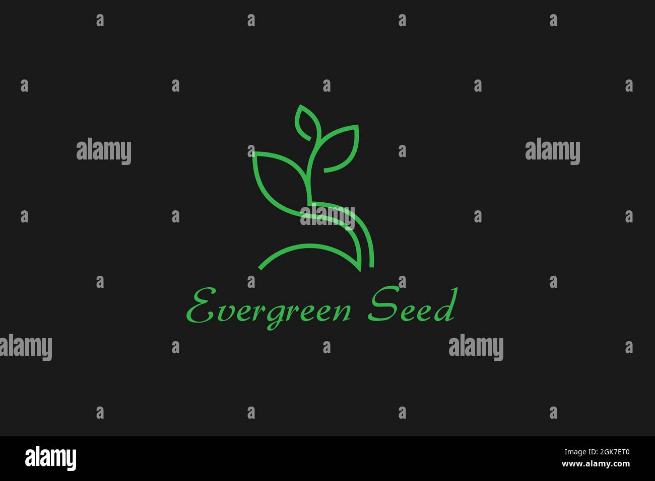 Vector templates of abstract green leaf logo designs. Nature,seeding ...