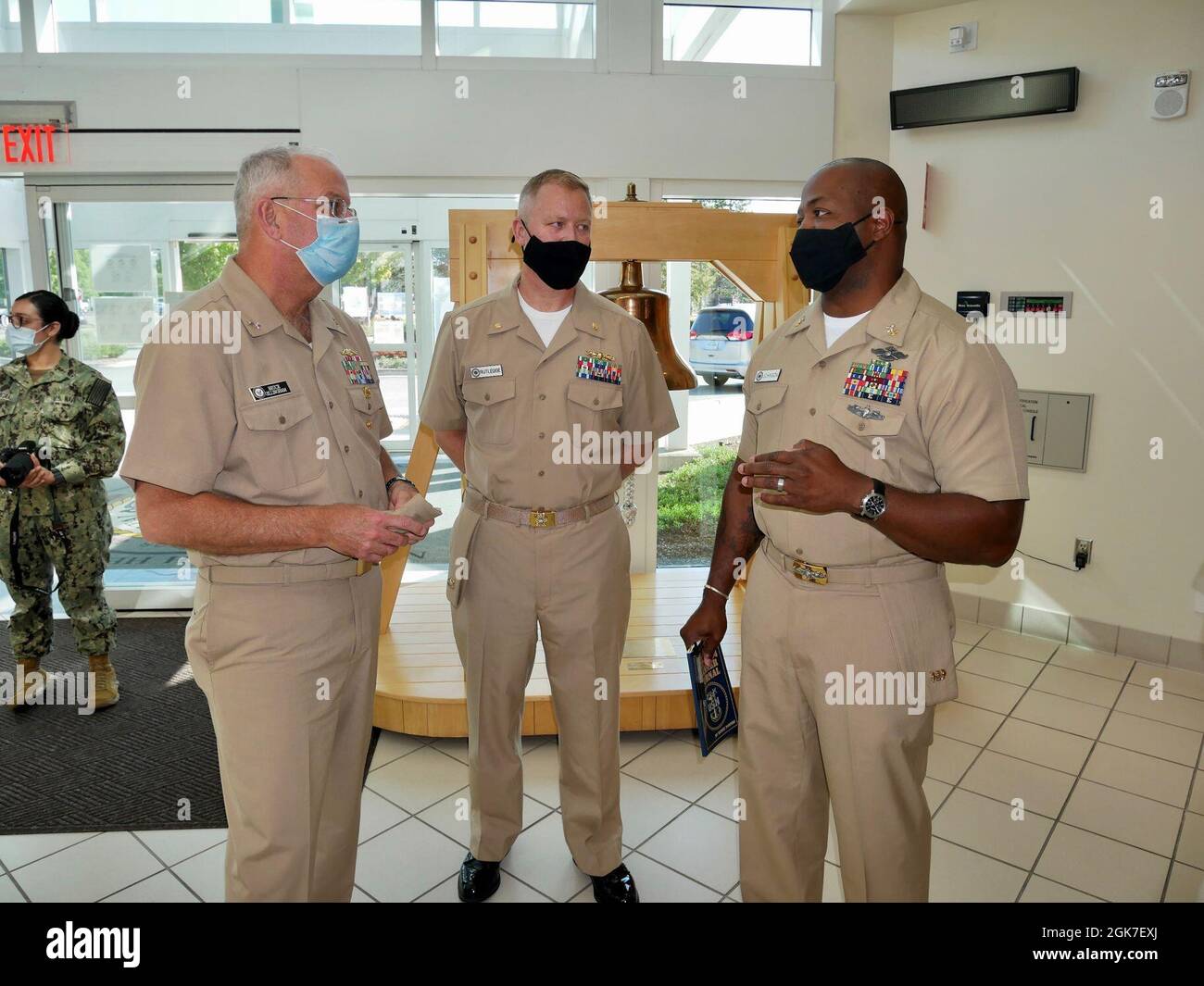 US Navy Surgeon General RADM Bruce Gillingham meets with Sailors aboard ...